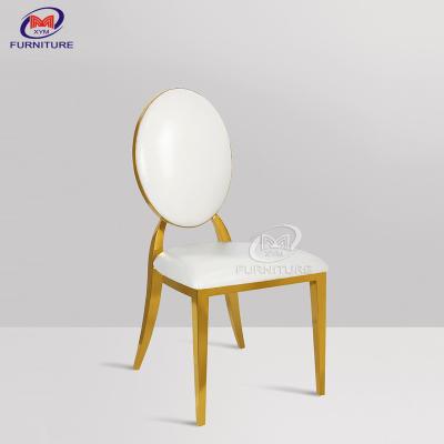 China Cushioned Modern Event Stainless Steel Chair And Table Circle Back For Banquet Wedding for sale