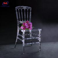 China Modern Stacking Crystal Wedding Chiavari Chair Clear Resin Acrylic Napoleon Chair for sale