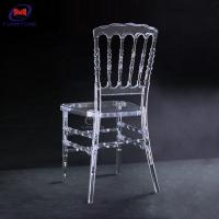 China Modern Stacking Crystal Wedding Chiavari Chair Clear Resin Acrylic Napoleon Chair for sale