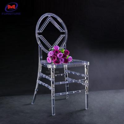 China Plastic Ghost Wedding Resin Chiavari Chair Diamond Pattern Commercial Furniture for sale