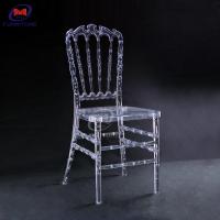 China Crystal Ice Napoleon Back Resin Chiavari Chair Event Furniture For Wedding for sale