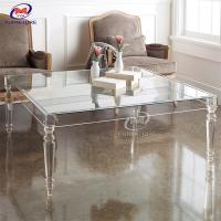 China Modern Home Square Clear Acrylic Side Table Lucite Console Table Furniture for sale