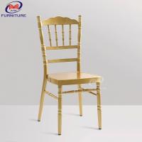 China Stackable Champagne Metal Chiavari Gold Napoleon Chairs For Banquet for sale