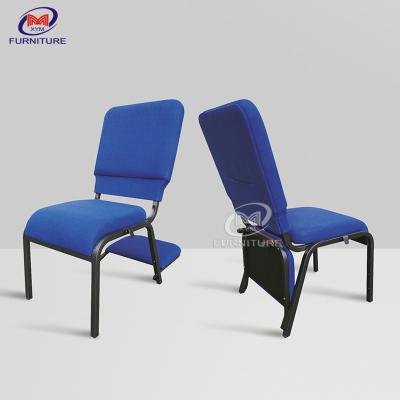 China Modern Upholstered Pulpit Stackable Church Chair With Kneelers for sale