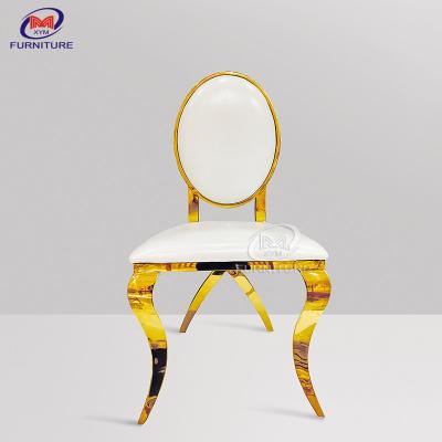 China Modern Banquet Stainless Steel Chair And Table Oval Back Cross Leg 7.5KG for sale