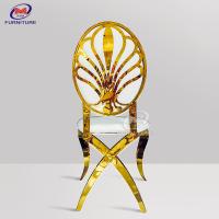 China Modern Banquet Stainless Steel Chair And Table Oval Back Cross Leg 7.5KG for sale