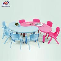 China U Shape Half Moon Preschool Table And Chairs childrens plastic chairs For Kindergarten for sale