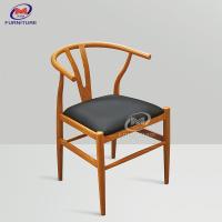 China Mordern Restaurant Solid Wood Tufted Dining Room Chairs Y Shape Back for sale