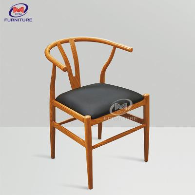 China Mordern Restaurant Solid Wood Tufted Dining Room Chairs Y Shape Back for sale