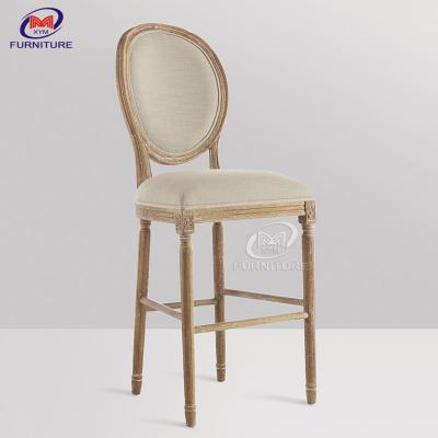 China Counter Height Bar Stool Chair Round Back Wooden For Coffee Shop Supporting 350kg for sale