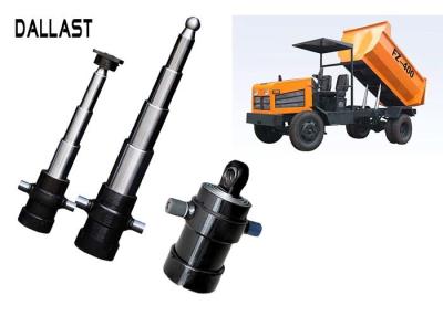 China Dump Truck Telescopic Hydraulic Cylinder 3 / 4 Stages Single Acting Chromed for sale