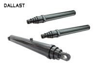 China Telescopic Single Acting Telescopic Hydraulic Cylinders Long Stroke Pin Eye Distance 20mm for sale