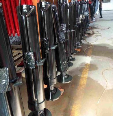China Outrigger Piston Cylinder Double Ended Hydraulic Ram Front Flange Mount Support Leg for sale