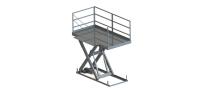 China 46s Lifting Time Loading Dock Table Hydraulic Scissor Lift Table with Handrail and Chain Carrying Capacity 2000kg Safe for sale