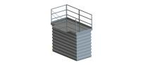 China 46s Lifting Time Loading Dock Table Hydraulic Scissor Lift Table with Handrail and Chain Carrying Capacity 2000kg Safe for sale