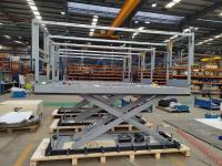 China Explosion-Proof Stationary Hydraulic Electric Lift Table Handrail Chain and Bellow Equipped Running Mode Stationary for sale