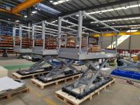 China Explosion-Proof Stationary Hydraulic Electric Lift Table Handrail Chain and Bellow Equipped Running Mode Stationary for sale