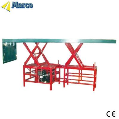 China Improved Productivity Hydraulic Driven Marco Twin Scissor Lift Table with Loading Flap CE Certified for sale