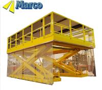 China Versatile Marco Hydraulic Scissor Lift Work Platform with Two Sliding Floor Boards 2000kg Capacity for sale