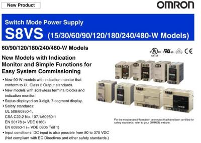 China New Original OMRON Switch Mode Power Supply S8VS  (15/30/60/90/120/180/240/480-W for sale