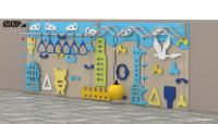 China Indoor Kids Climbing Wall Training Shelf with 5-10 Passenger Capacity PE Material for sale