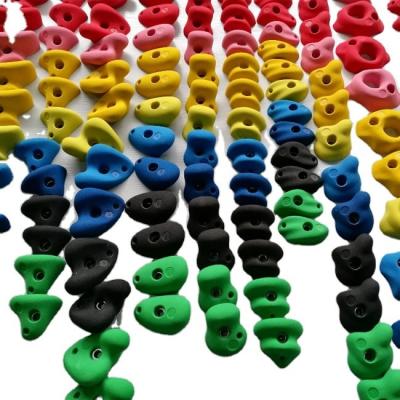 China Multi-Color Size and Shape Diverse Climbing Holds Set with Bubble Film Packaging for sale