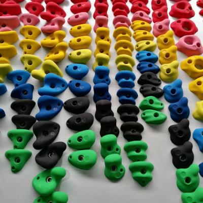 China Colorful Indoor Rock Climbing Wall Vertical Climber Screw On Holds for 3-15 Age Group for sale