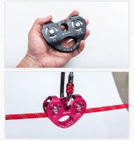 China 1L Capacity CE Certified Outdoor Heart Type Double Shaft Double Pulley for Climbing for sale