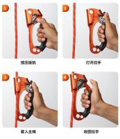 China Aluminium Alloy Ascender Outdoor Mountaineering Climbing Stopper Rope Grabber for sale
