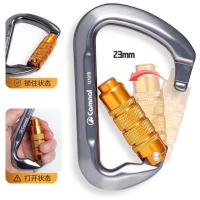 China 7075 Aviation Aluminum 30KN D Shape Rock Climbing Carabiner for Safety and Rescue for sale