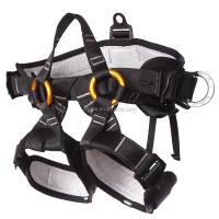 China Black Half Body Safety Rock Climbing Harness Belt with 800kg Load Bearing Customized for sale