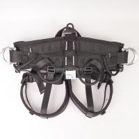 China Black Half Body Safety Rock Climbing Harness Belt with 800kg Load Bearing Customized for sale