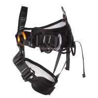 China Black Half Body Safety Rock Climbing Harness Belt with 800kg Load Bearing Customized for sale