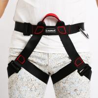China Orange and Yellow Mixed Rock Climbing Half Body Mountaineering Harness Safety Belt for sale