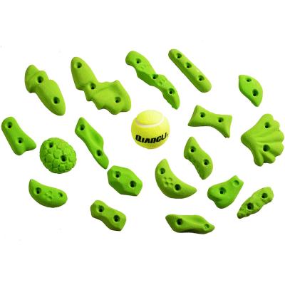 China NO Inflatable Green Resin Holds for within Indoor and Outdoor Rock Climbing Wall for sale