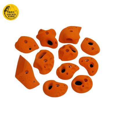 China GeckoKing 11 Pieces Orange L Size Pocket Rock Climbing Holds for Climbing Enthusiasts for sale