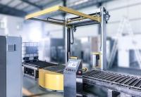China Industrial Pallet Wrapping Machine with 40/Hour Capacity - Rotating Roller Table & Customizable Wrapping Cycles for sale