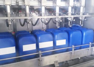China Six Nozzles Jerrycan Fully Automatic Liquid Filling Machine 18-40L Capacity 600-800 Bottles/Hour for sale
