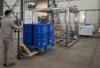 China High Capacity Automatic Liquid Pallet Filling Machine With Cognex Camera Suitable For 200L Drum And IBC for sale