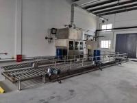 China 200L 1-Nozzle Fully Automatic Drum Filling Capping Palletizing Machine for Lubricant Oil Chemical Liquid 380V for sale