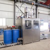 China 200L Automatic Drum Liquid Filler 2 Nozzles Gravimetric Filling Machine for Chemical Oil 300kg Capacity for sale