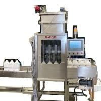 China 1-4L Fully Automatic 4 Nozzle Explosion Proof Chemical Liquid Filling Machine for Jerrycan Pail Can for sale