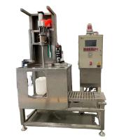 China 10L 18L 25L Double Nozzle Semi-Automatic Jerrycan Pail Filling Machine for Oil Chemical Liquid Acrylic Resin H2O2 for sale