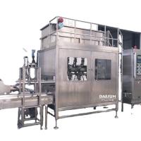 China 5-40L PLC Controlled Automatic Liquid Filling Machine for Jerrycans Chemical Cleaning Oil for sale