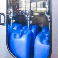 China 5-40L PLC Controlled Automatic Liquid Filling Machine for Jerrycans Chemical Cleaning Oil for sale