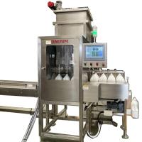 China 1L-4L Fully Automatic 4 Nozzle Mesh Conveyor Explosion Proof Liquid Filling Machine for Jerrycan Pail Can Tin for sale