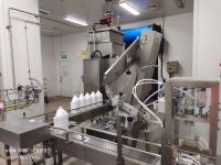 China 1L-4L Fully Automatic 4 Nozzle Mesh Conveyor Explosion Proof Liquid Filling Machine for Jerrycan Pail Can Tin for sale