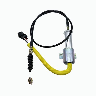China SUNORO Excavator Stop Solenoid Valve 11N6-66090 24V Shutoff Flameout for R215-9 for sale