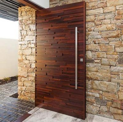 China ABYAT Big Size Villa Solid Wood Pivot Front Door Stained Solid Hardwood Swing Pivot Door for sale