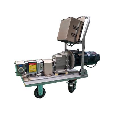 China Movable Variable Frequency Motor Pump with CAM Rotor for Peanut Butter Ketchup Cream Transfer 12 Month Warranty for sale